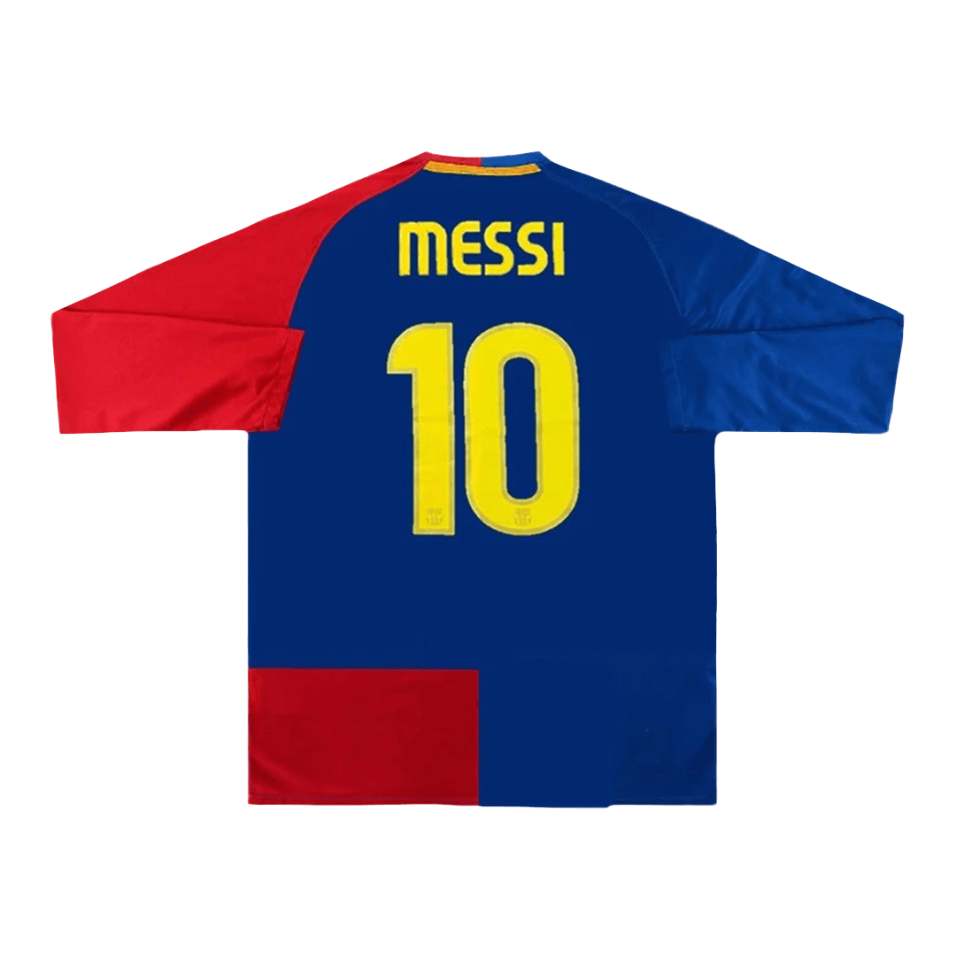 Retro MESSI #10 2008/09 Barcelona Home Long Sleeve Soccer Jersey