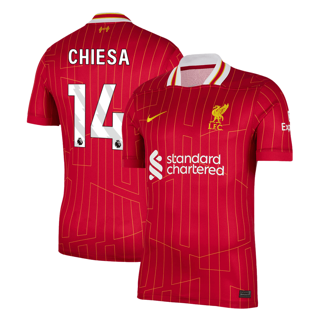 CHIESA #14 Liverpool Home Soccer Jersey 2024/25